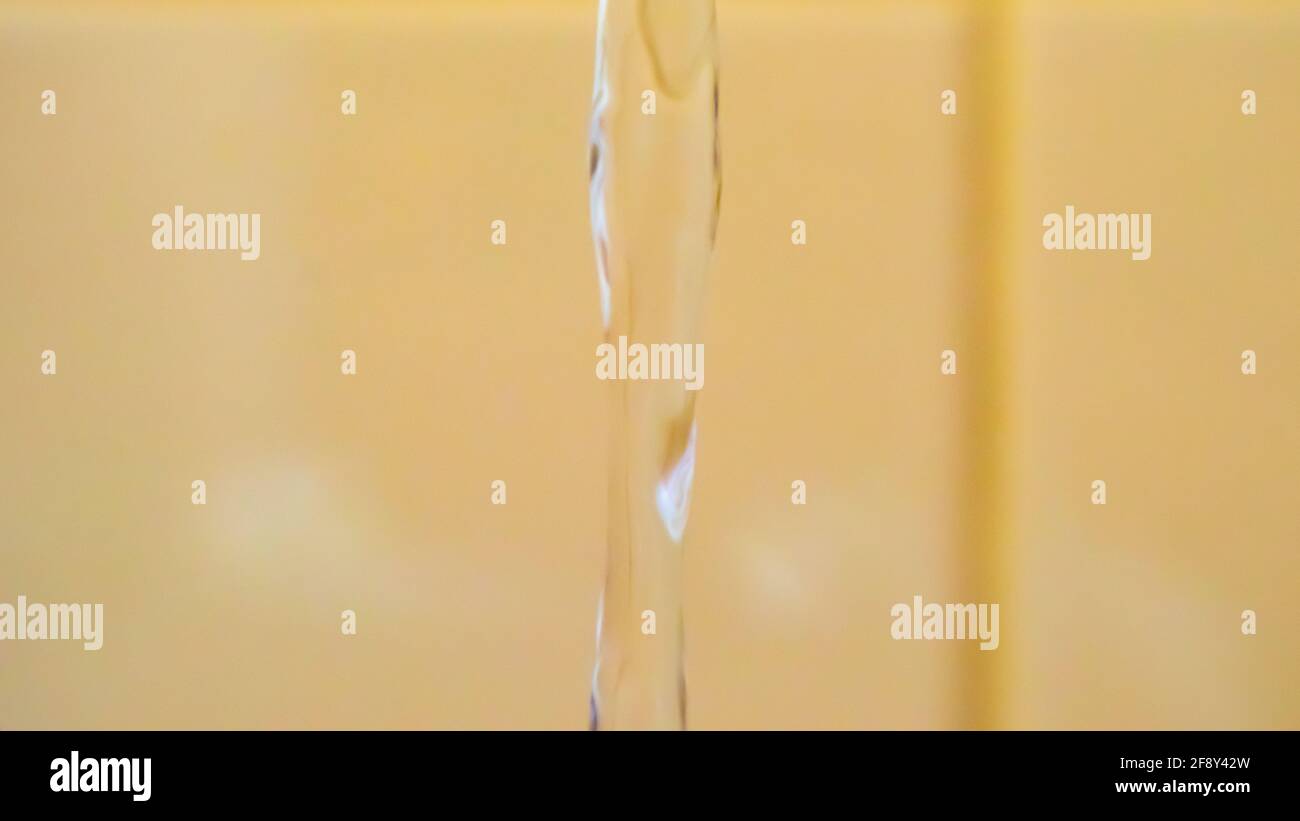 Cape Town, South Africa - 06-04-2021 Close up of water flowing out of ...