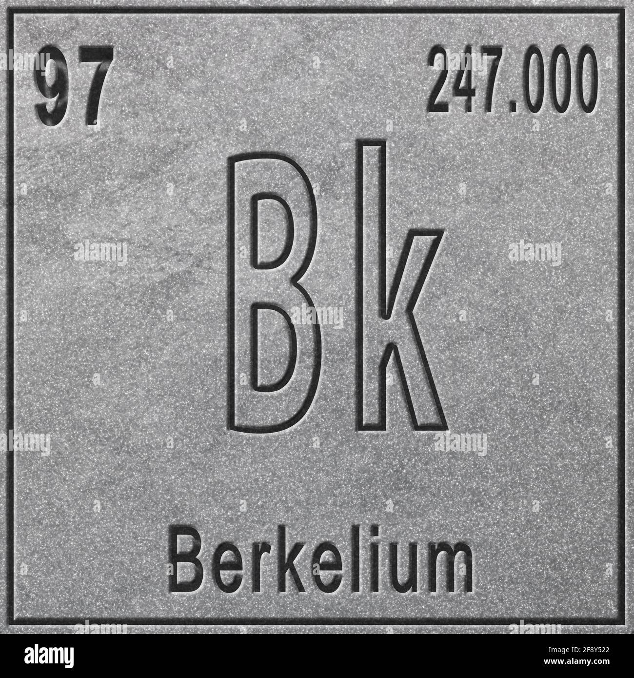 Berkelium chemical element, Sign with atomic number and atomic weight ...