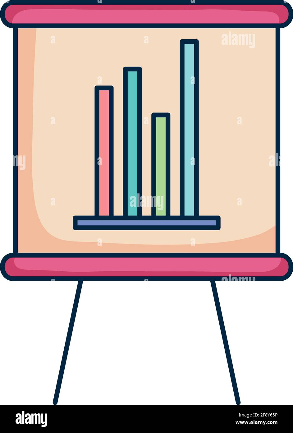 presentation board with graph chart Stock Vector Image & Art - Alamy