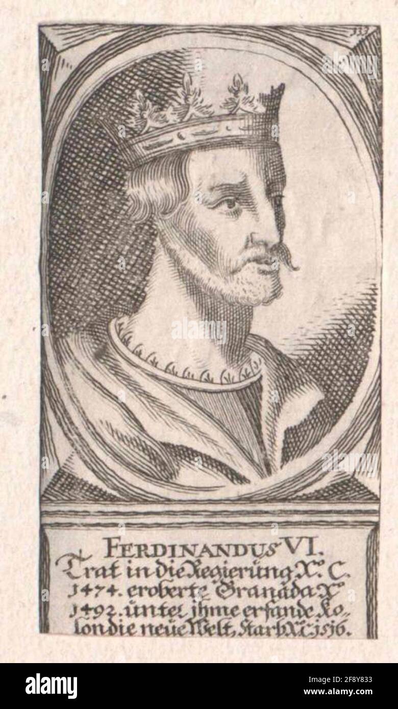 Ferdinand II, the Catholic, King of Aragon 1601/1750 Stock Photo - Alamy