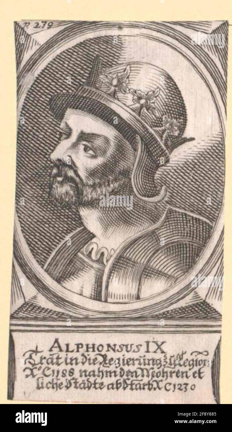 Alfons IX., King of Castile and León Stock Photo - Alamy
