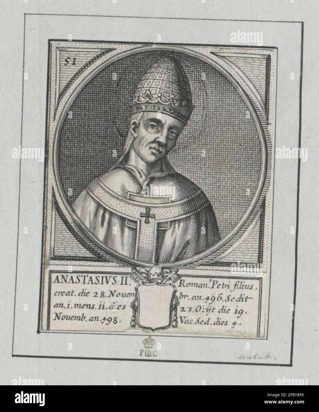 Anastasius II., Pope Stock Photo - Alamy