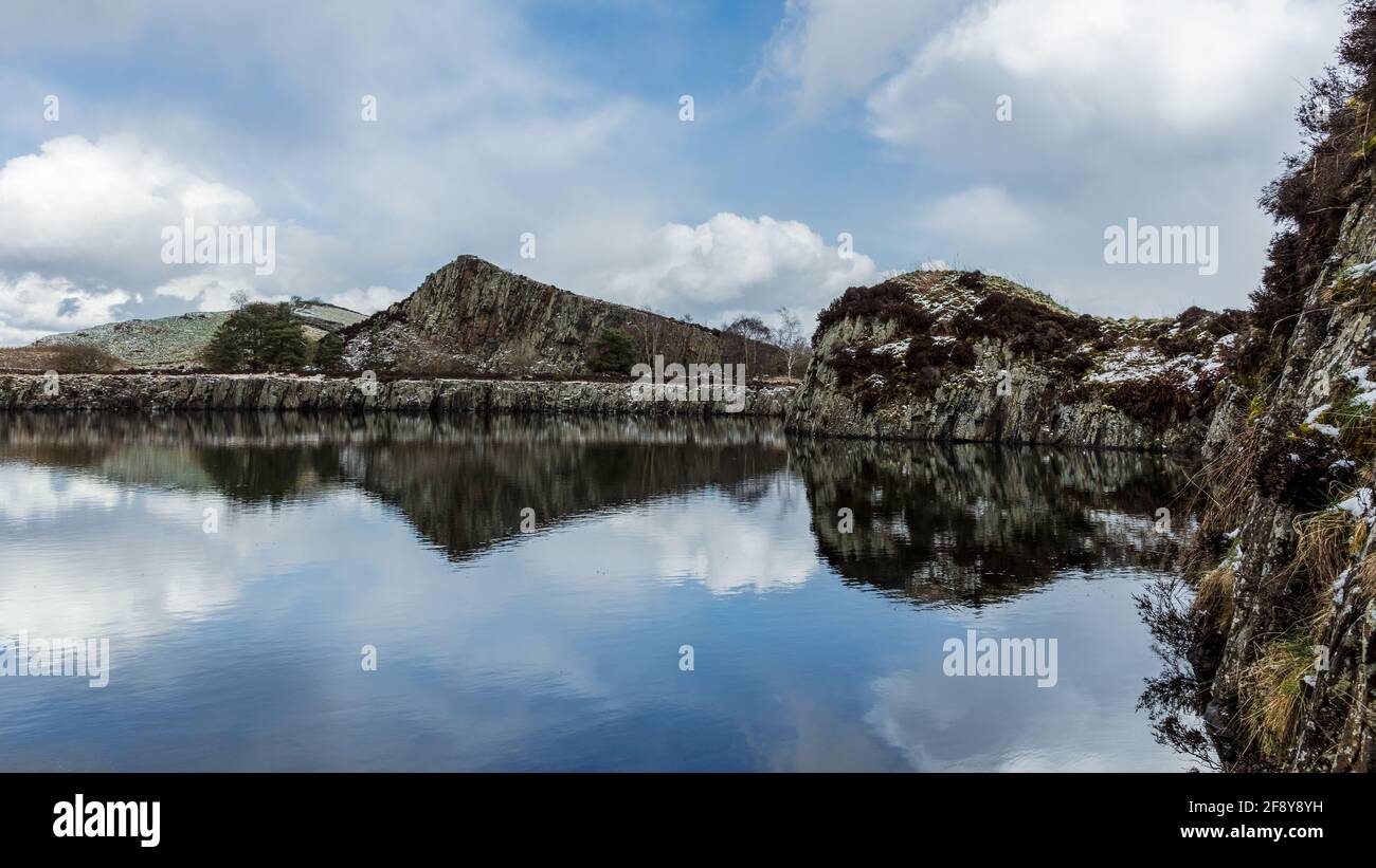 Winter Landscape at Cawfields Quarry on Hadrian's Wall, Roman Wall ...