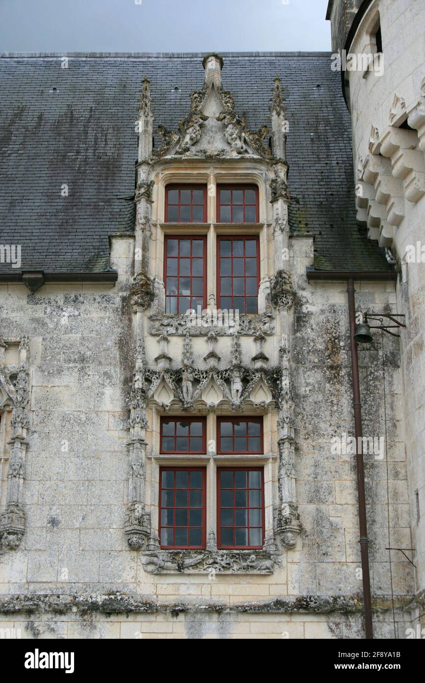 window - gothic castle - france Stock Photo - Alamy