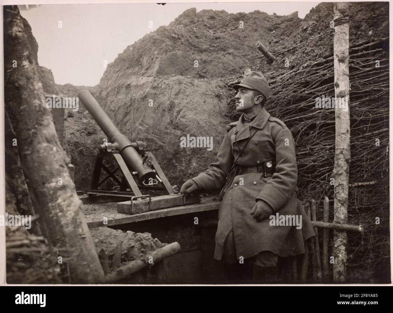 Mortar installation of Infantry Regiment No. 33 in Lopuszno Stock Photo ...