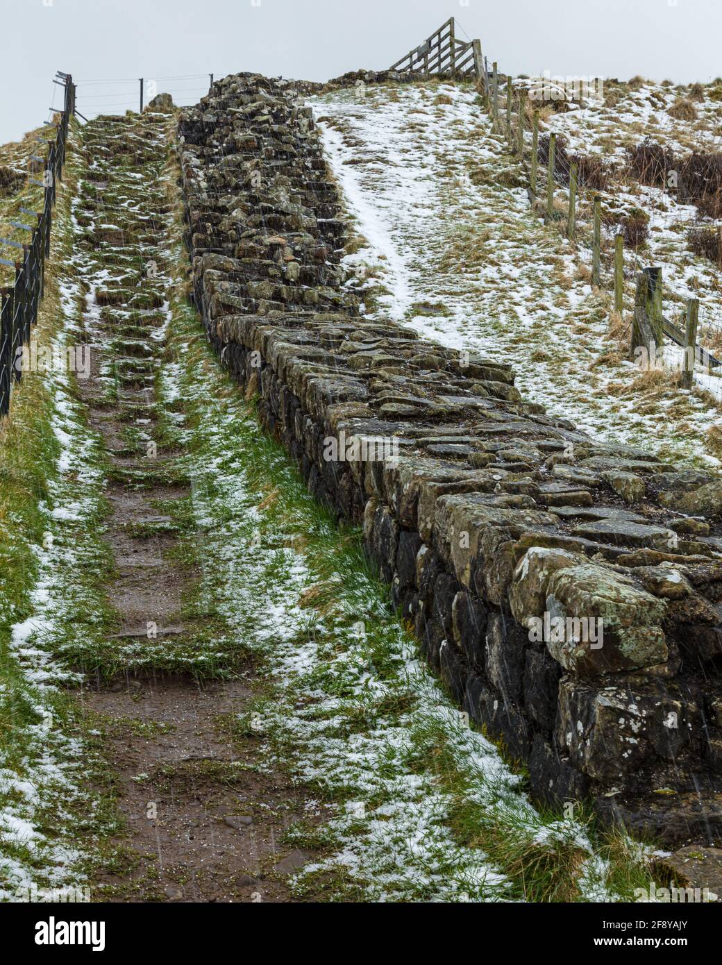 Winter Landscape at Cawfields Quarry on Hadrian's Wall, Roman Wall ...
