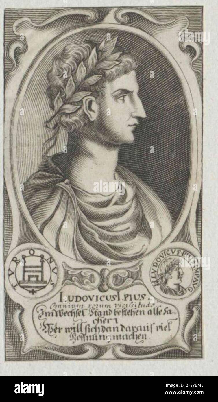 Ludwig I, the religious, Roman emperor Stock Photo - Alamy