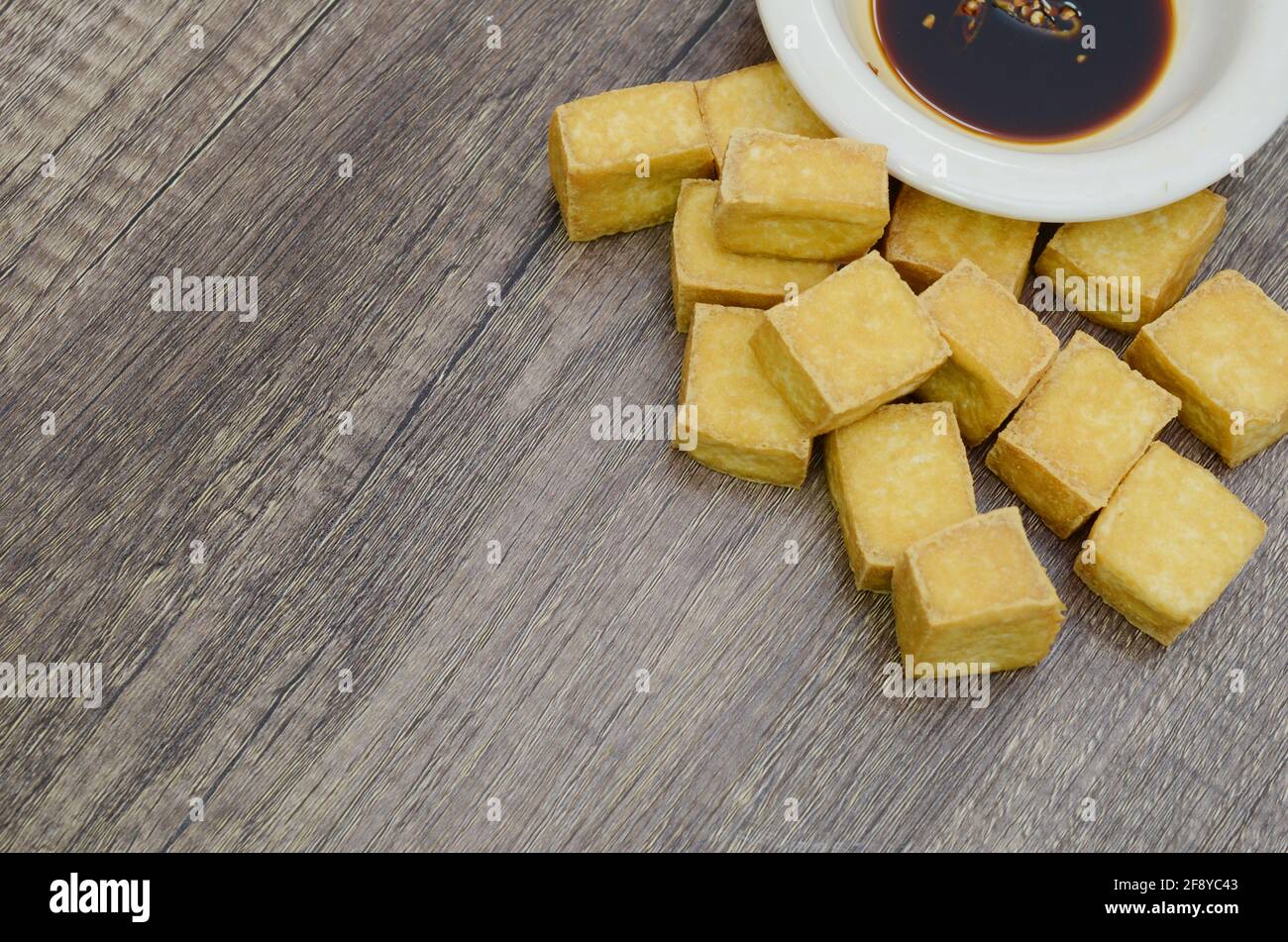 Fried tofu bean curd meal Stock Photo - Alamy