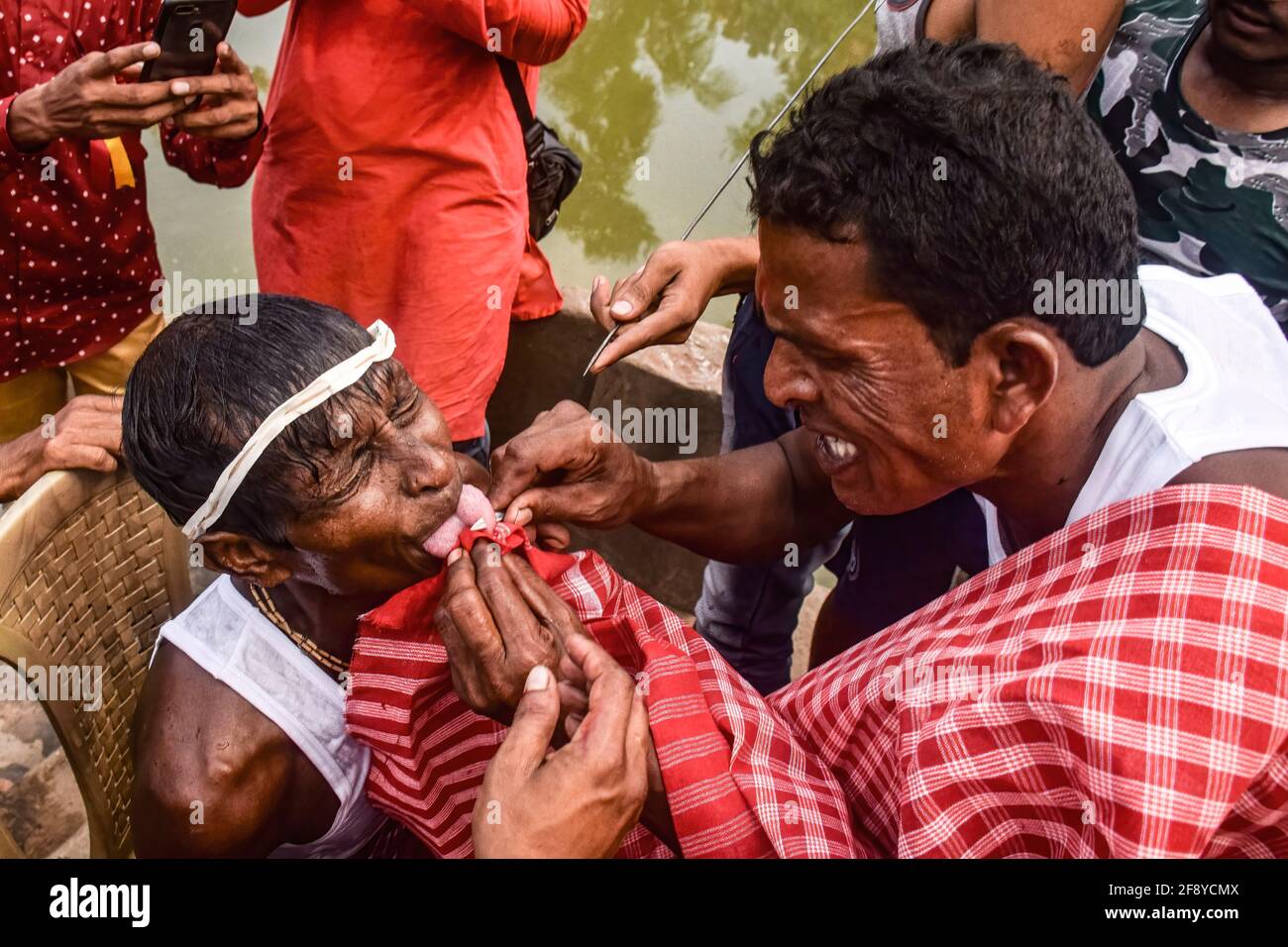 Hindu devotee pierced tongue during hi-res stock photography and images ...