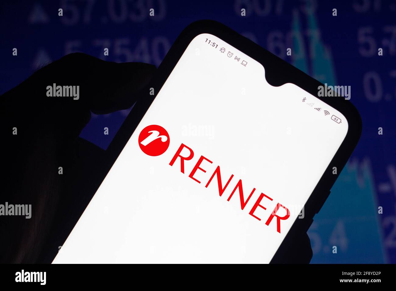 In this photo illustration, the Lojas Renner logo seen displayed on a ...