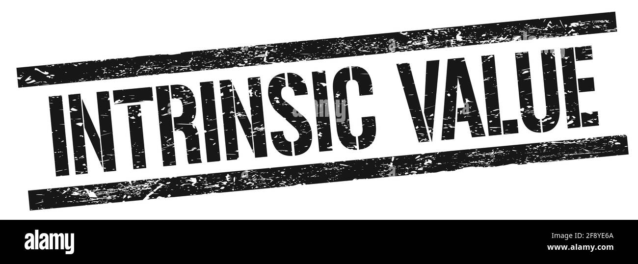 INTRINSIC VALUE text on black grungy rectangle stamp sign Stock Photo ...