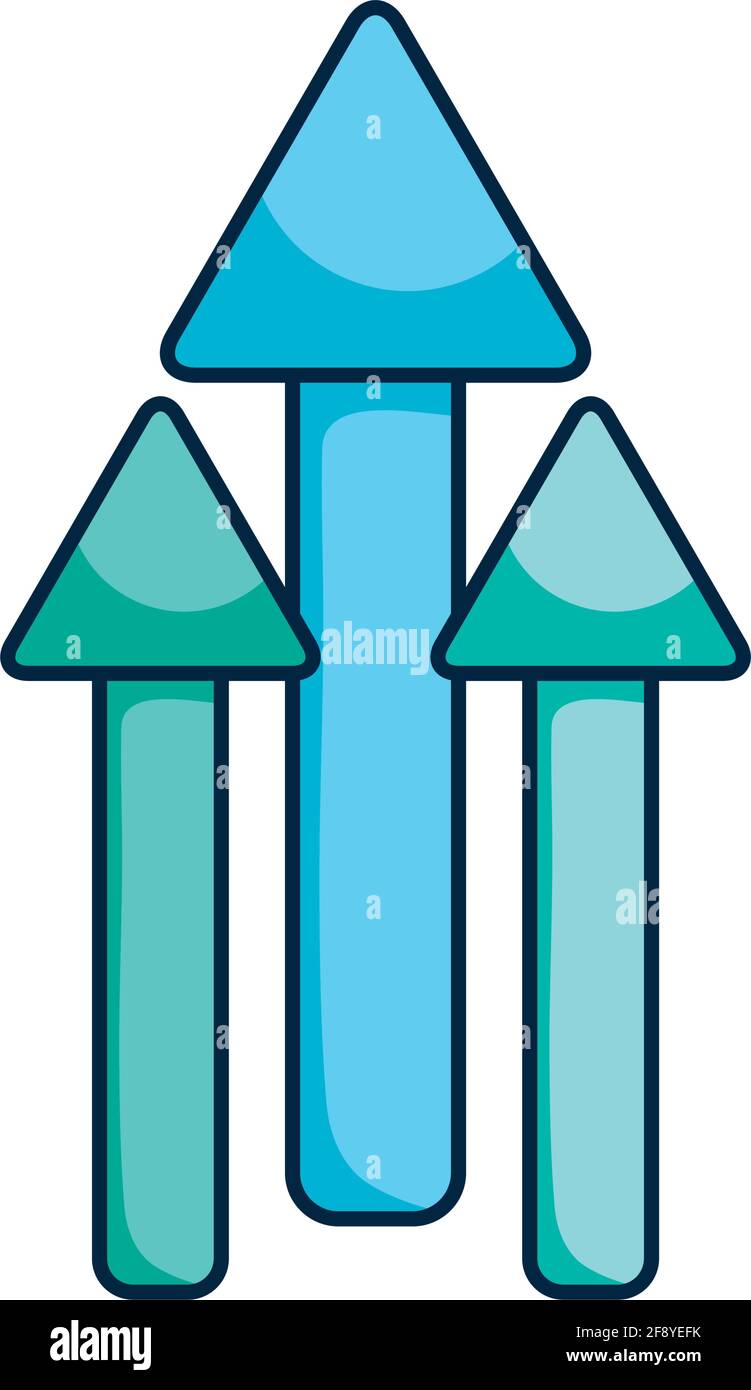 ascending arrows on white background Stock Vector Image & Art - Alamy