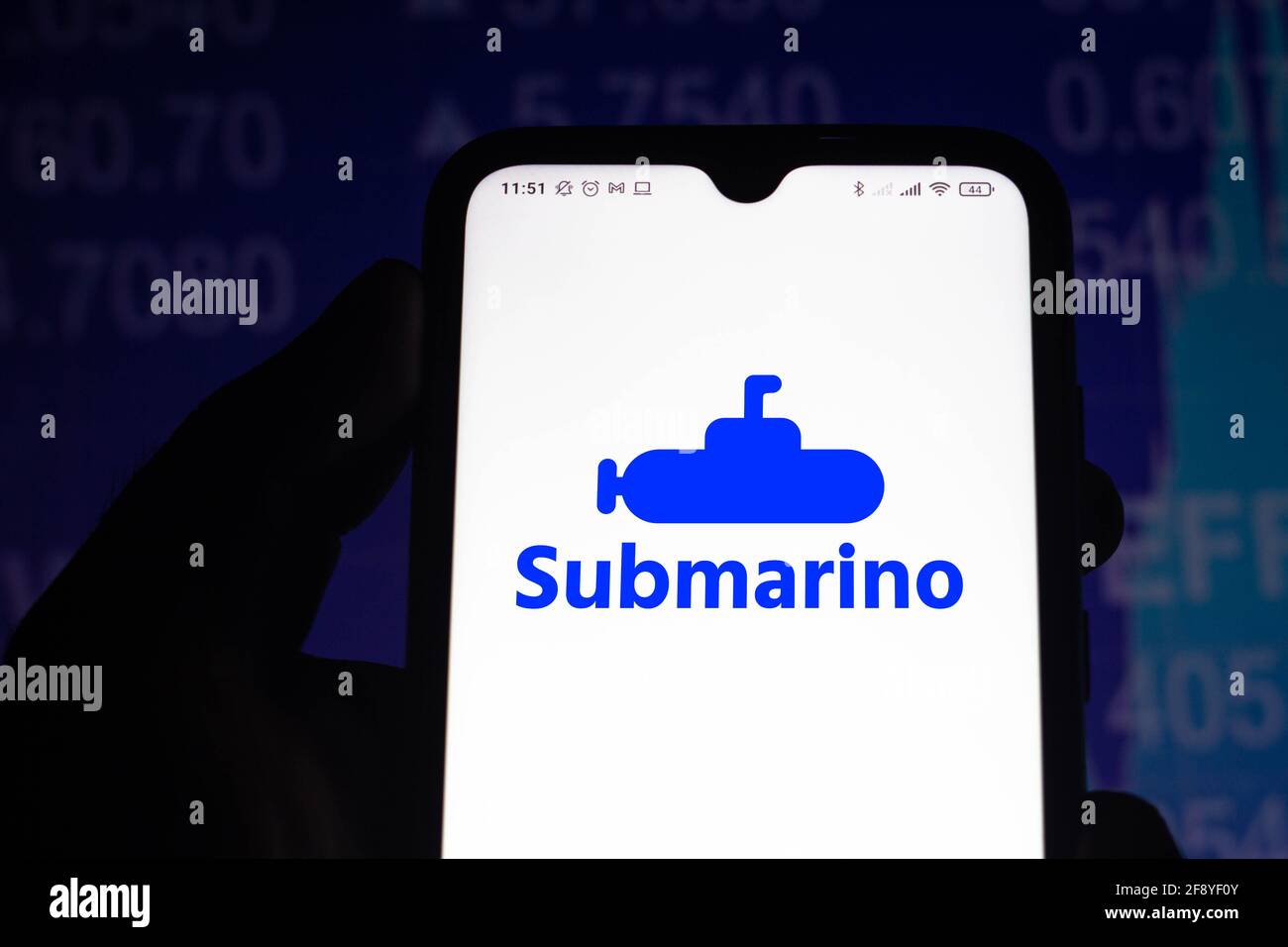 Brazil. 15th Apr, 2021. In this photo illustration, the Submarino logo ...