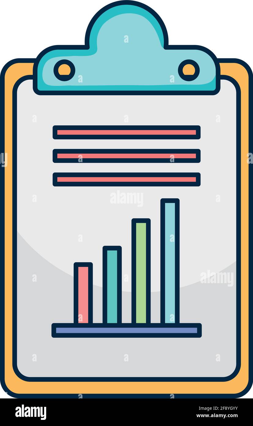 clipboard with financial chart document Stock Vector Image & Art - Alamy