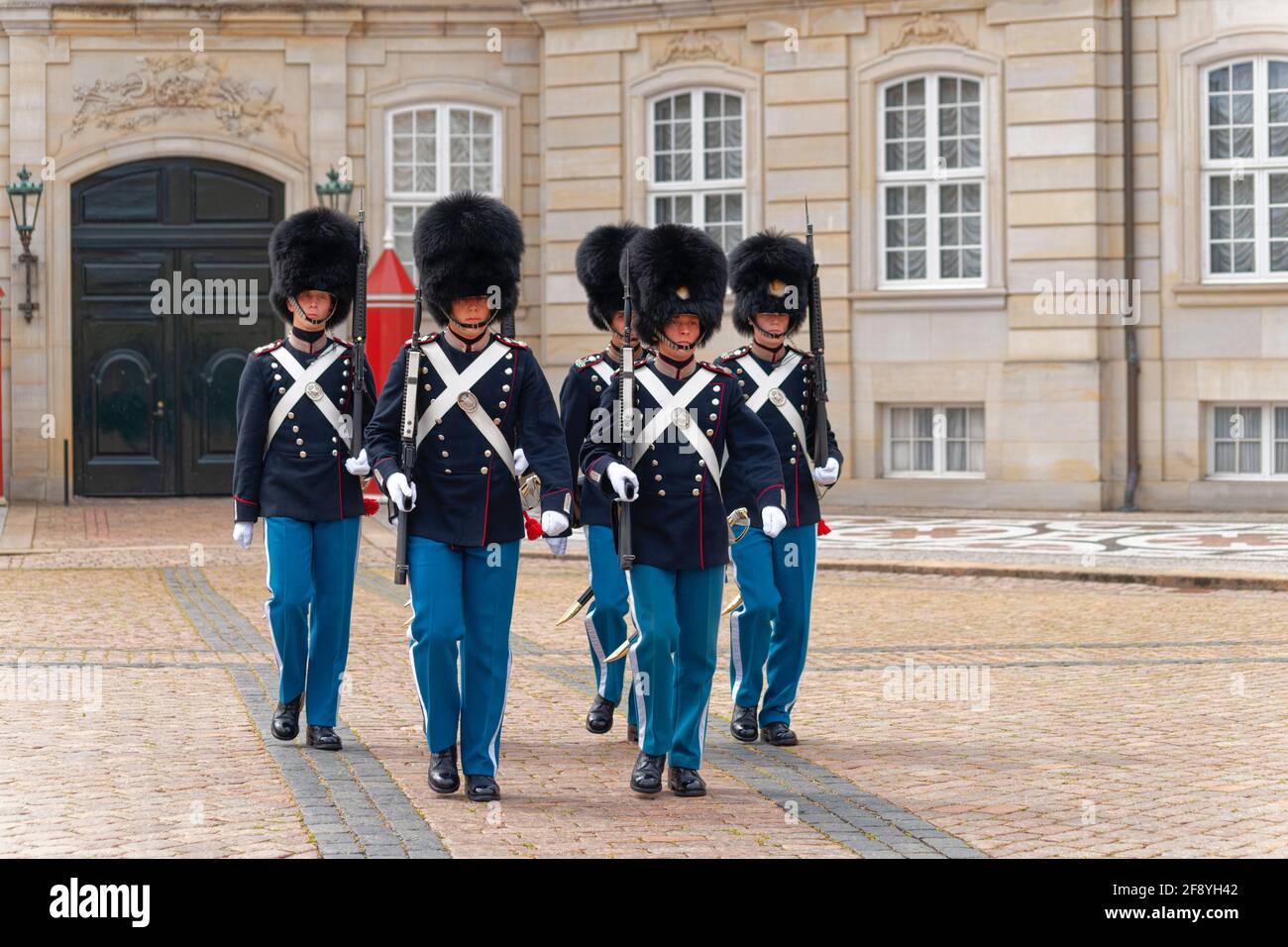Changing Of The Royal Life Guard, Copenhagen, Denmark Stock Photo - Alamy