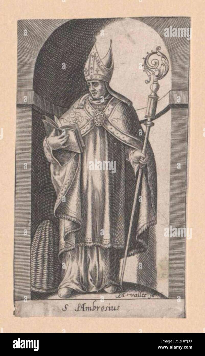 Ambrosius of Milan, saint Stock Photo - Alamy