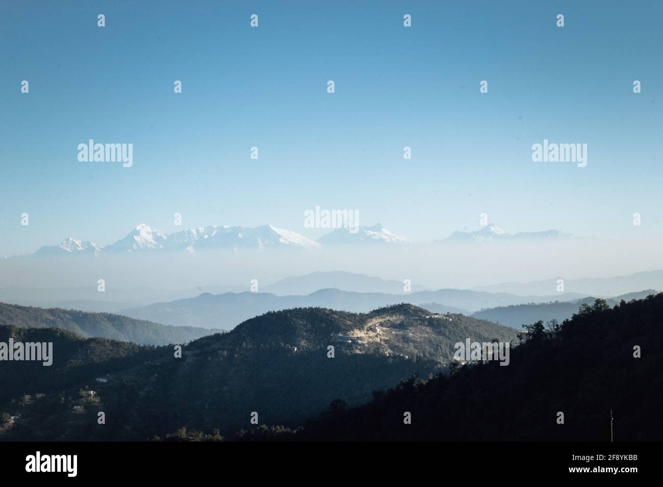 View of Himalayas from Mukteshwar, Uttarakhand, India Stock Photo - Alamy