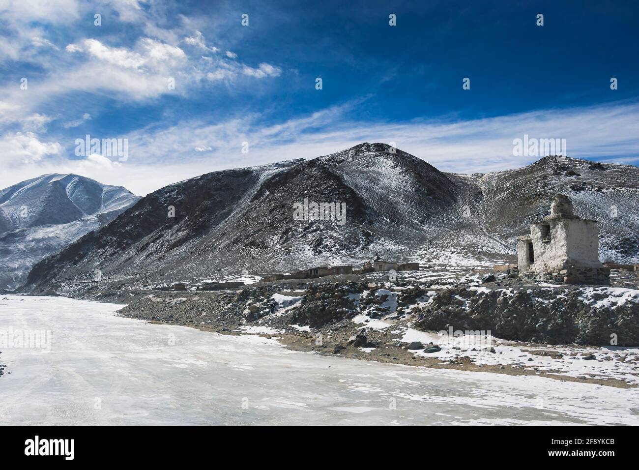 Village entrance, Puga hot water springs, Ladakh, Jammu and Kashmir ...