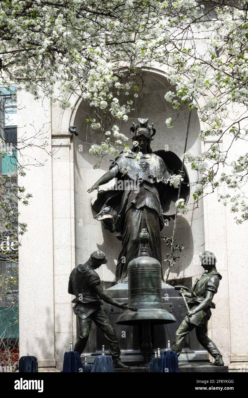 The James Gordon Bennett Monument, Herald Square Park, NYC Stock Photo ...