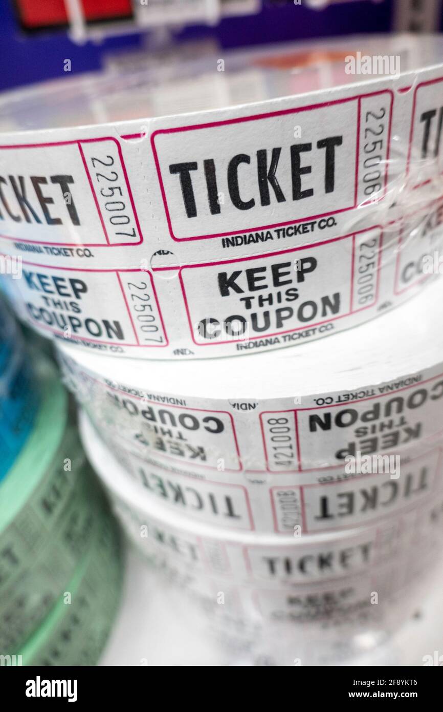 Raffle ticket numbers hi-res stock photography and images - Alamy