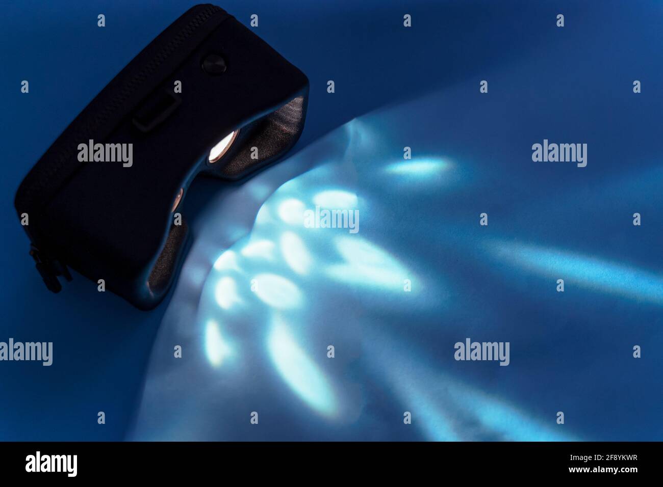VR virtual reality headset light up Stock Photo - Alamy