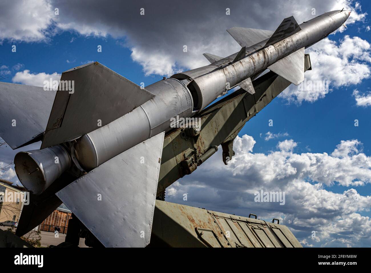 Dummies Of Old Rockets In An Open-air Museum Stock Photo - Alamy