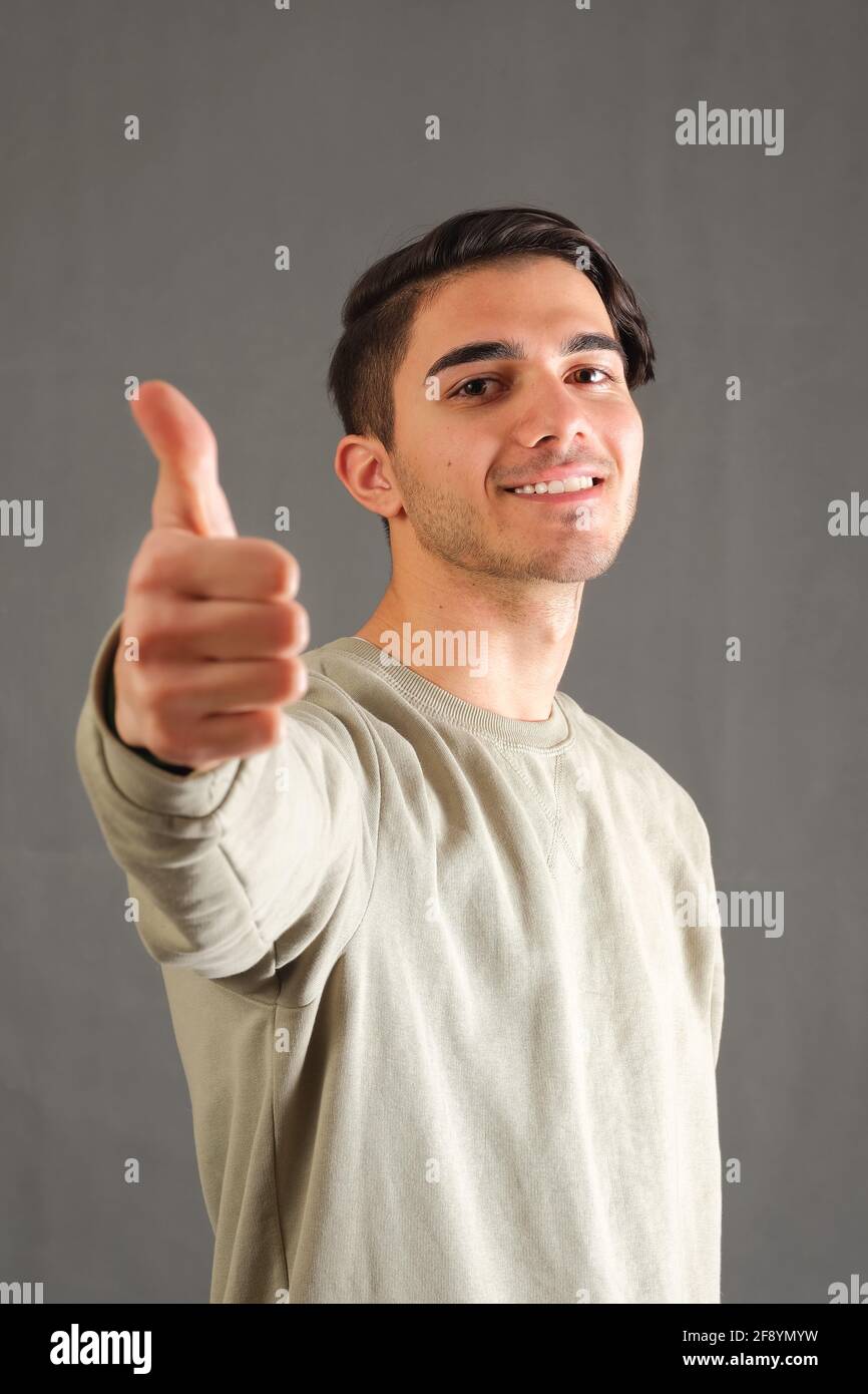 Man thumbs up hi-res stock photography and images - Alamy