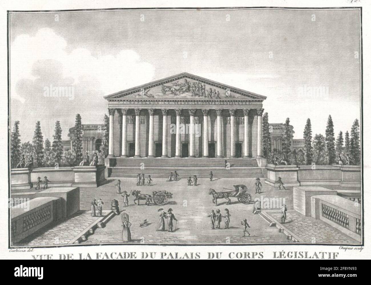 View of the façade of the Legislative Palace taken on the Bridge of the ...