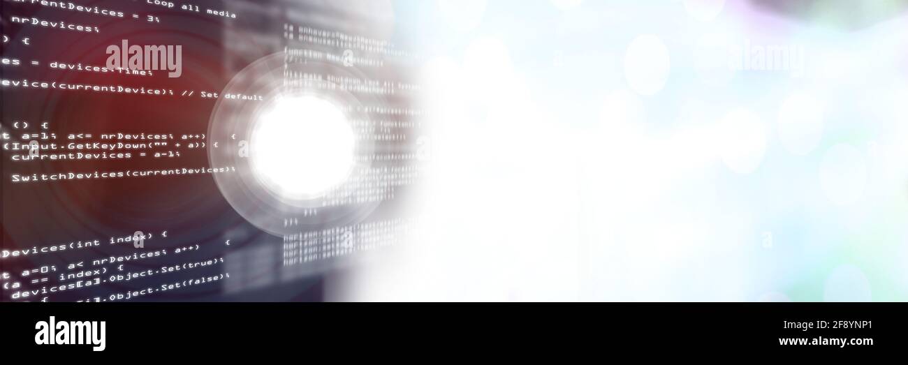 Computer code processing against black and green background, program coding and technology ...