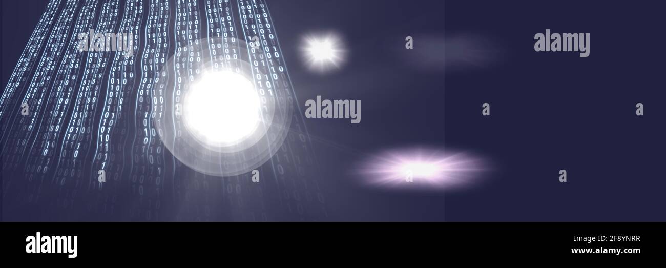 Computer code processing against a black background, program coding and technology concept Stock ...