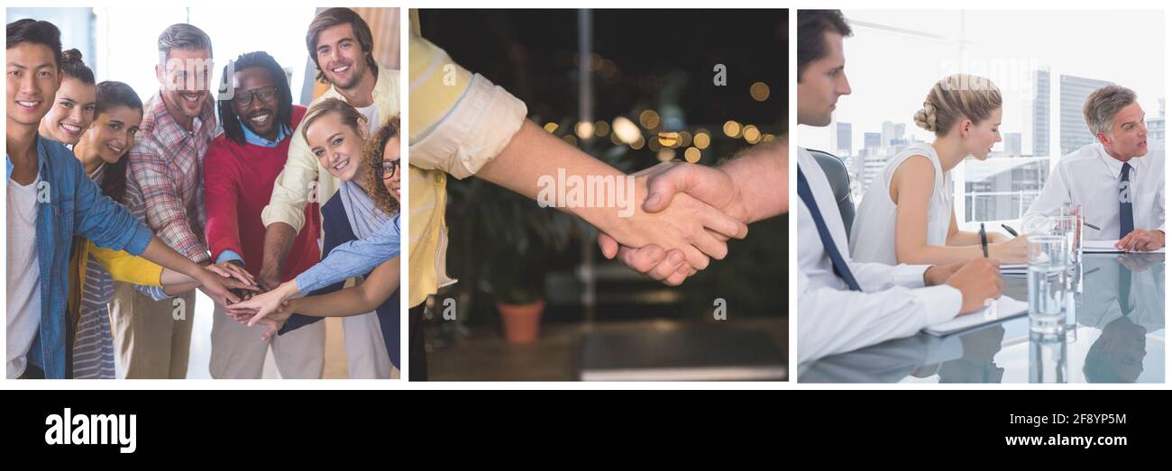 Business colleagues interacting with each other Stock Photo - Alamy