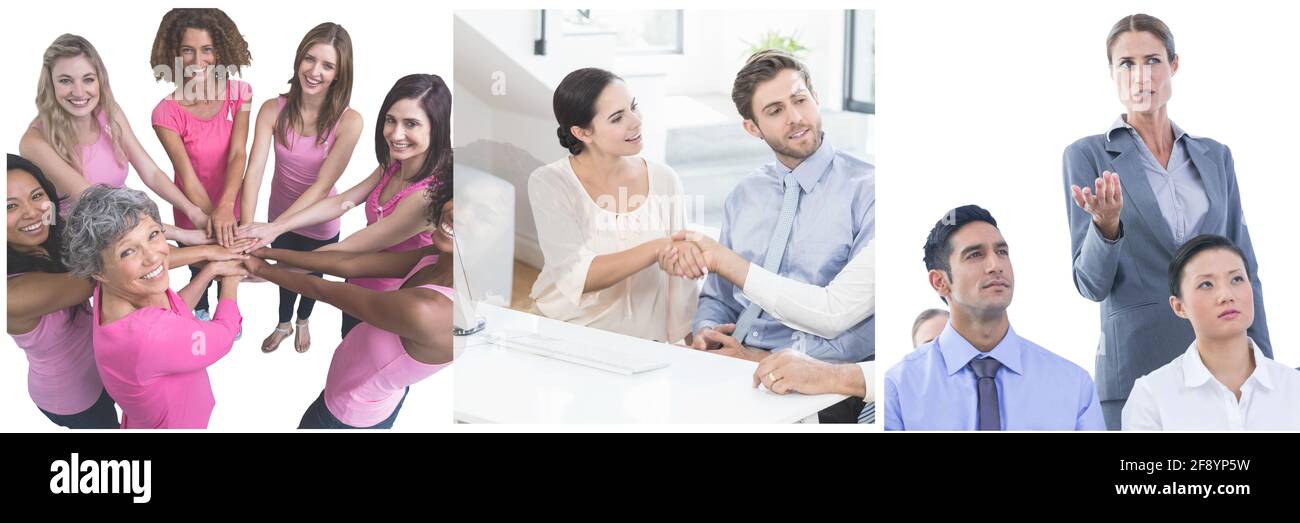 Business colleagues interacting with each other Stock Photo - Alamy