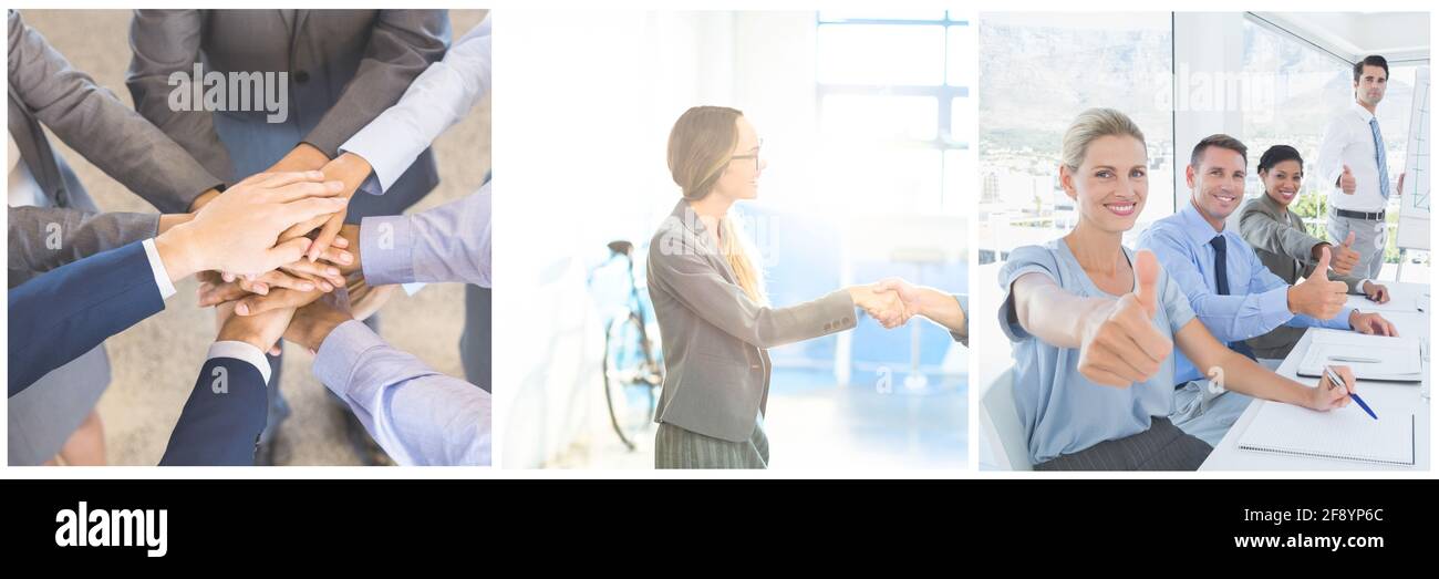 Business colleagues interacting with each other Stock Photo - Alamy