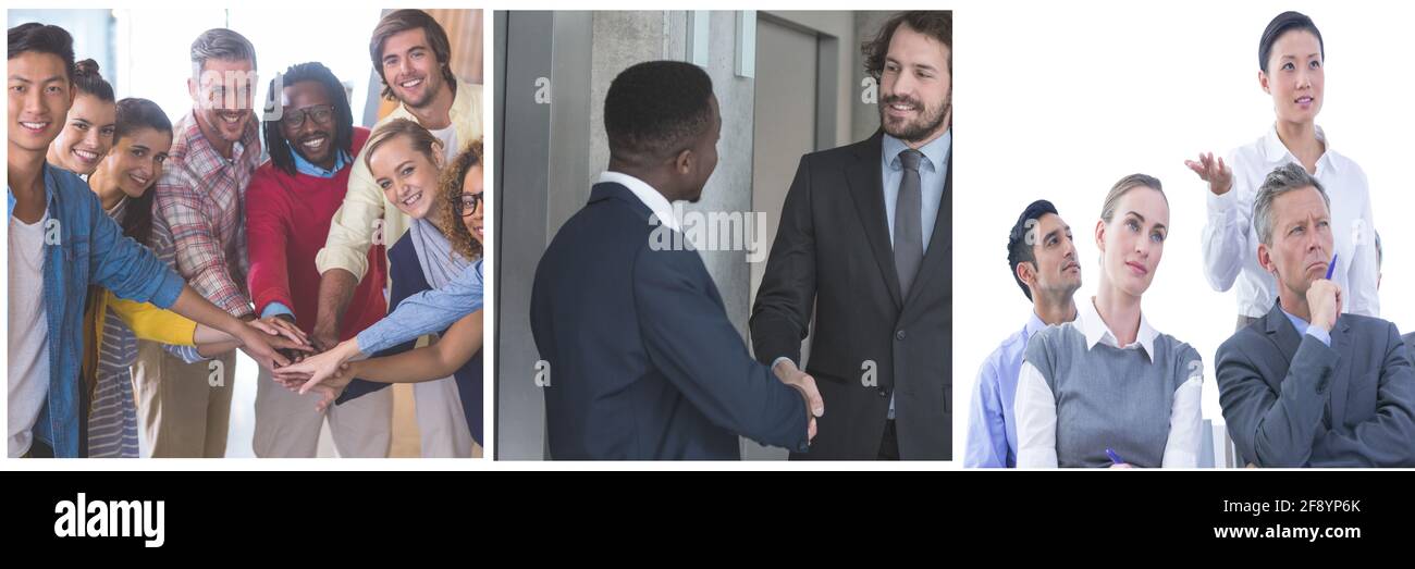Business colleagues interacting with each other Stock Photo - Alamy