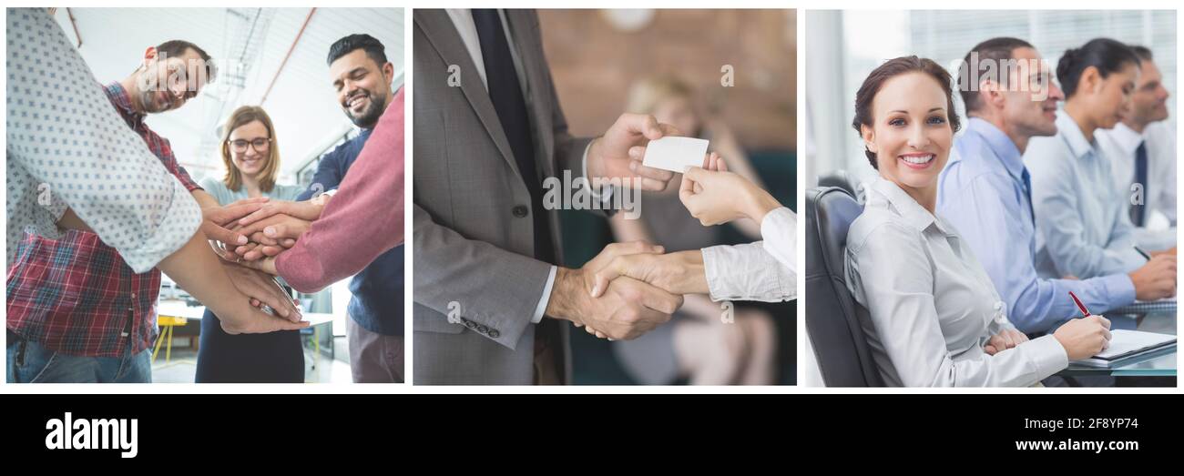 Business colleagues interacting with each other Stock Photo - Alamy
