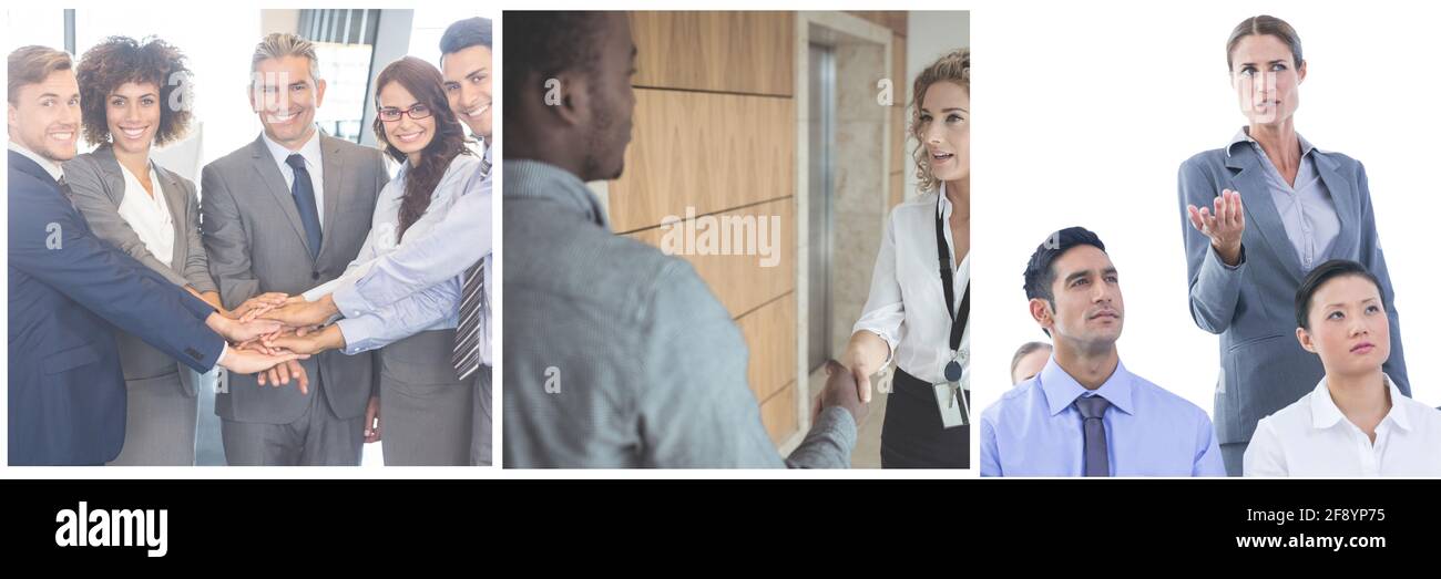 Business colleagues interacting with each other Stock Photo - Alamy