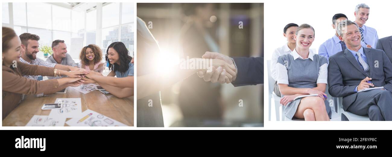 Business colleagues interacting with each other Stock Photo - Alamy
