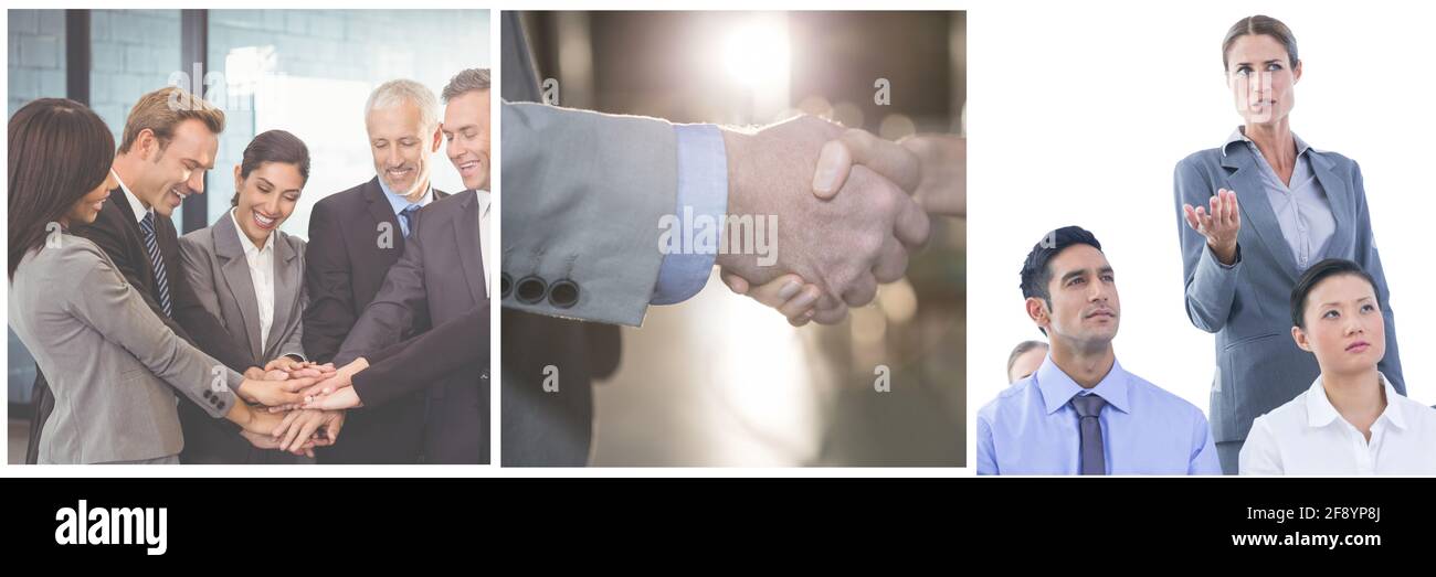 Business colleagues interacting with each other Stock Photo - Alamy