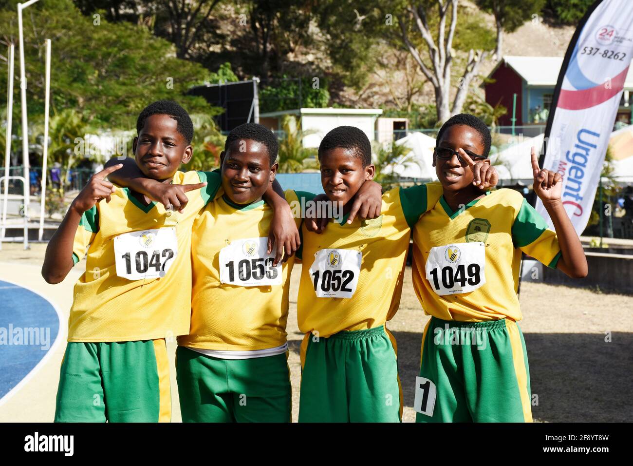 Barbados Primary Schools Athletic Competition Stock Photo - Alamy
