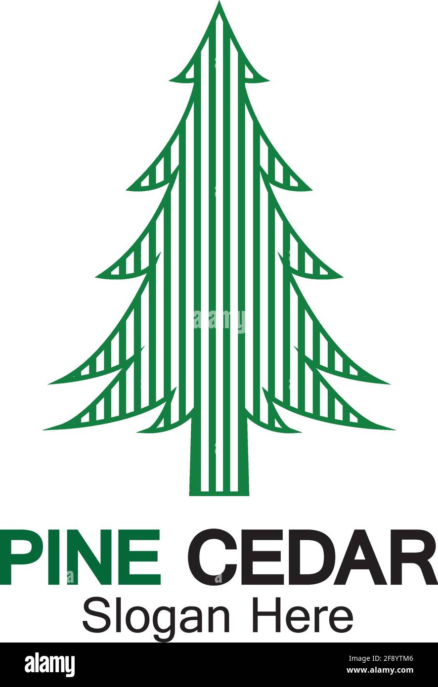 Cedar tree logo template vector icon design Stock Vector Image & Art ...