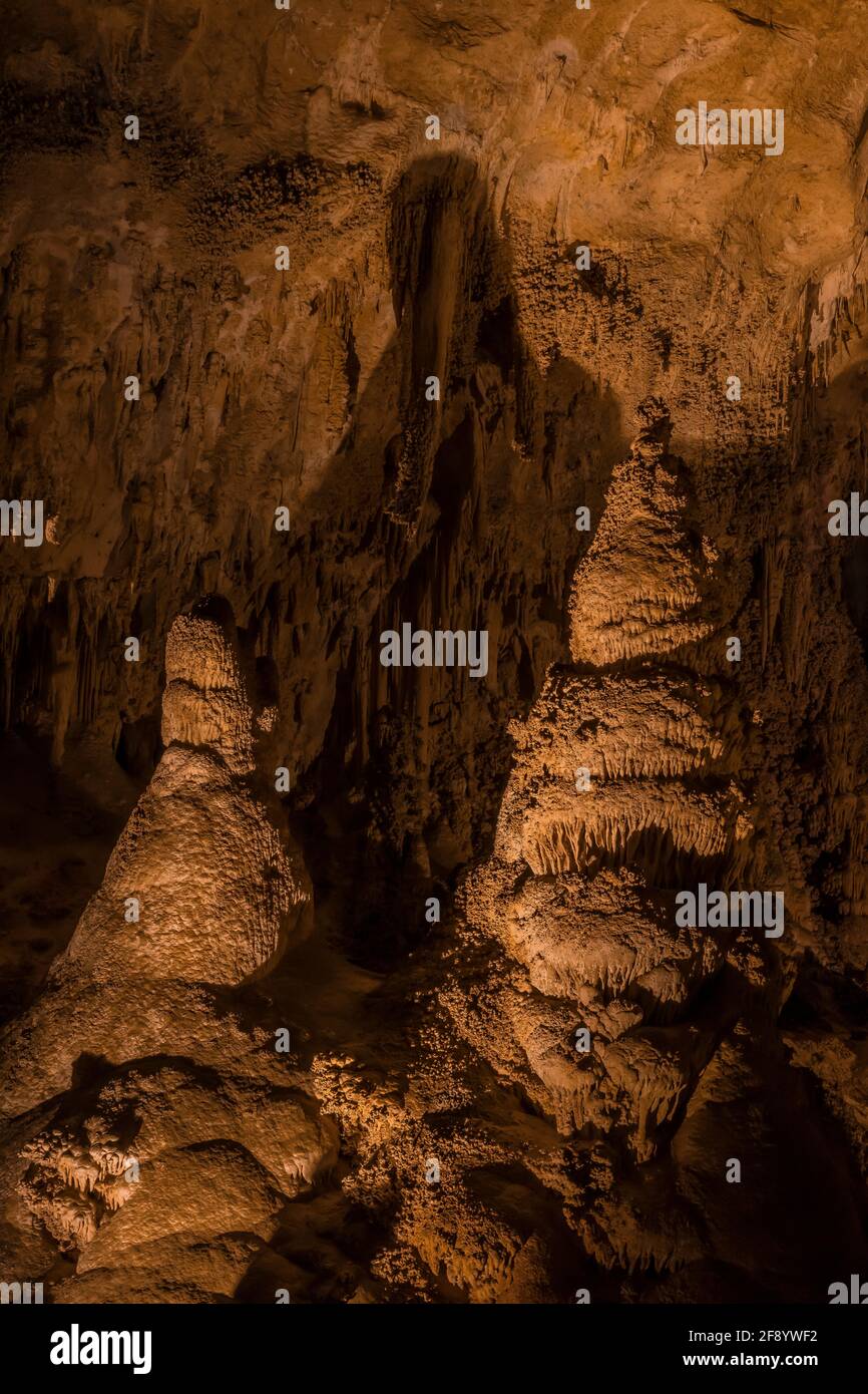 Stunning formations deep underground in Carlsbad Caverns National Park ...