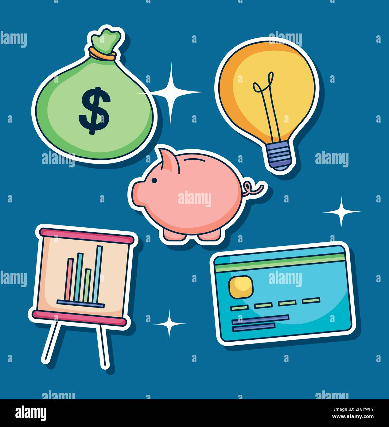 money related icons set design Stock Vector Image & Art - Alamy