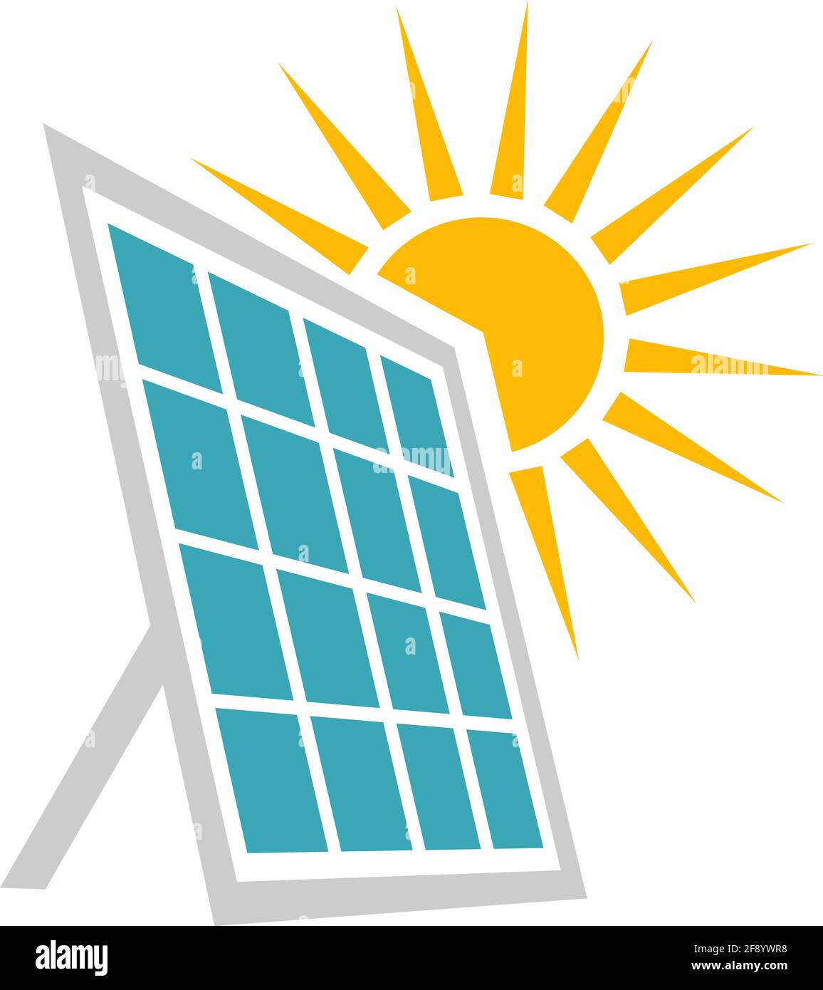 Coloured icons of solar panels Stock Photo - Alamy