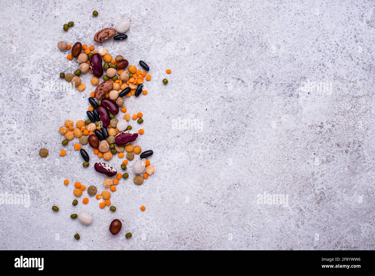 Various legumes. Lentils, beans, pea, chickpea Stock Photo - Alamy