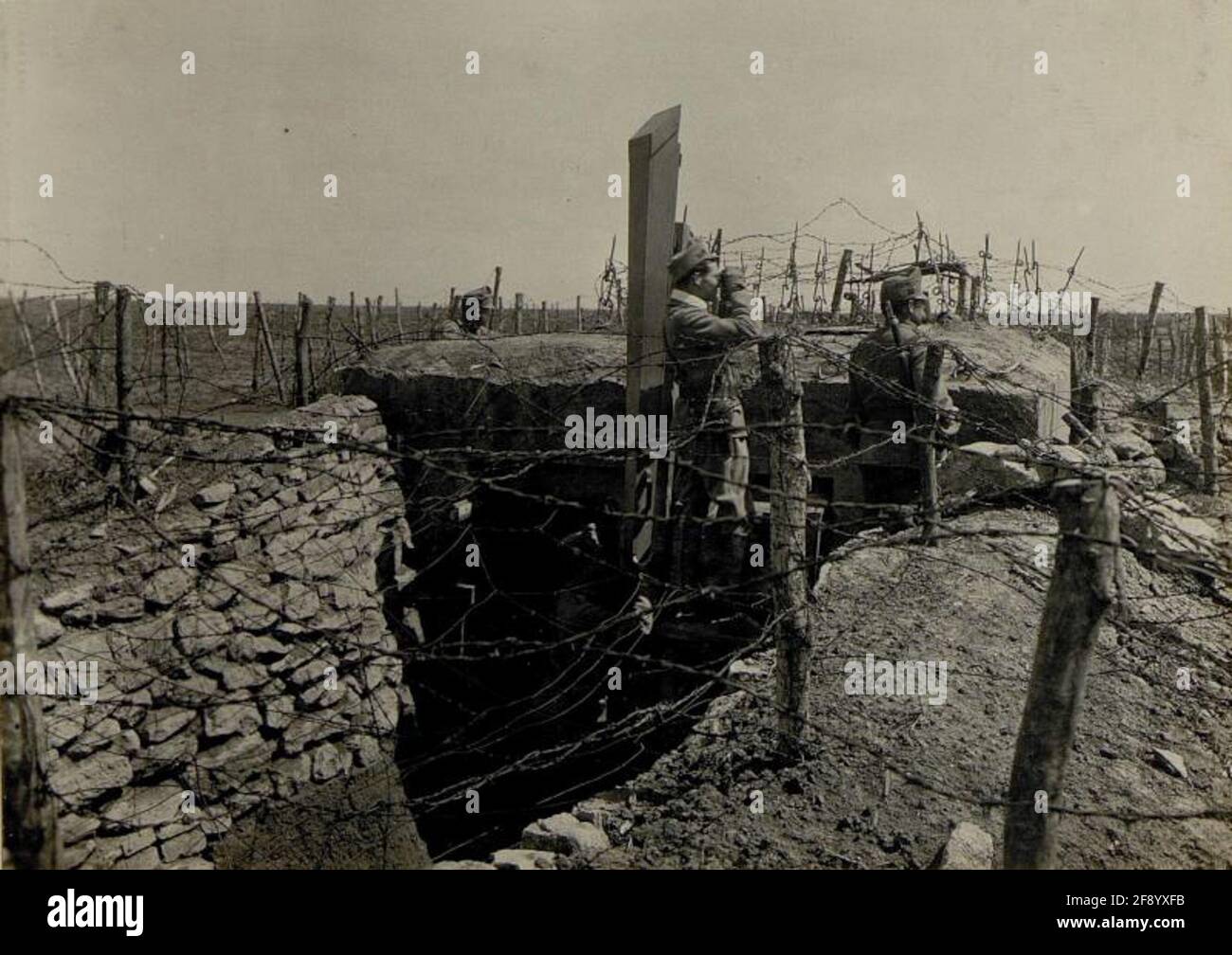 Concrete advanced machine gun position. Bridgehead Sosnow Stock Photo ...