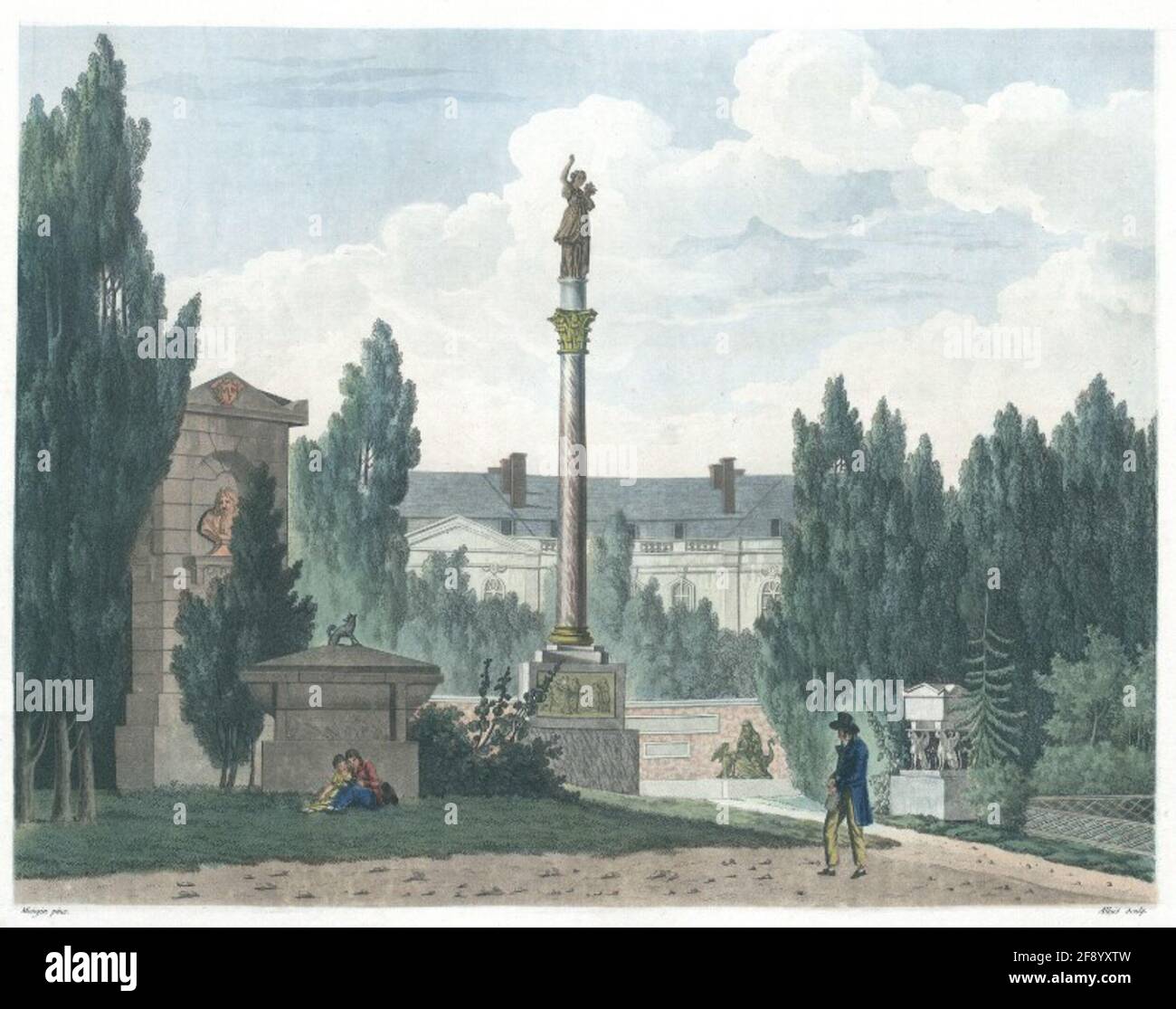 View taken in the garden of French monuments Stock Photo - Alamy