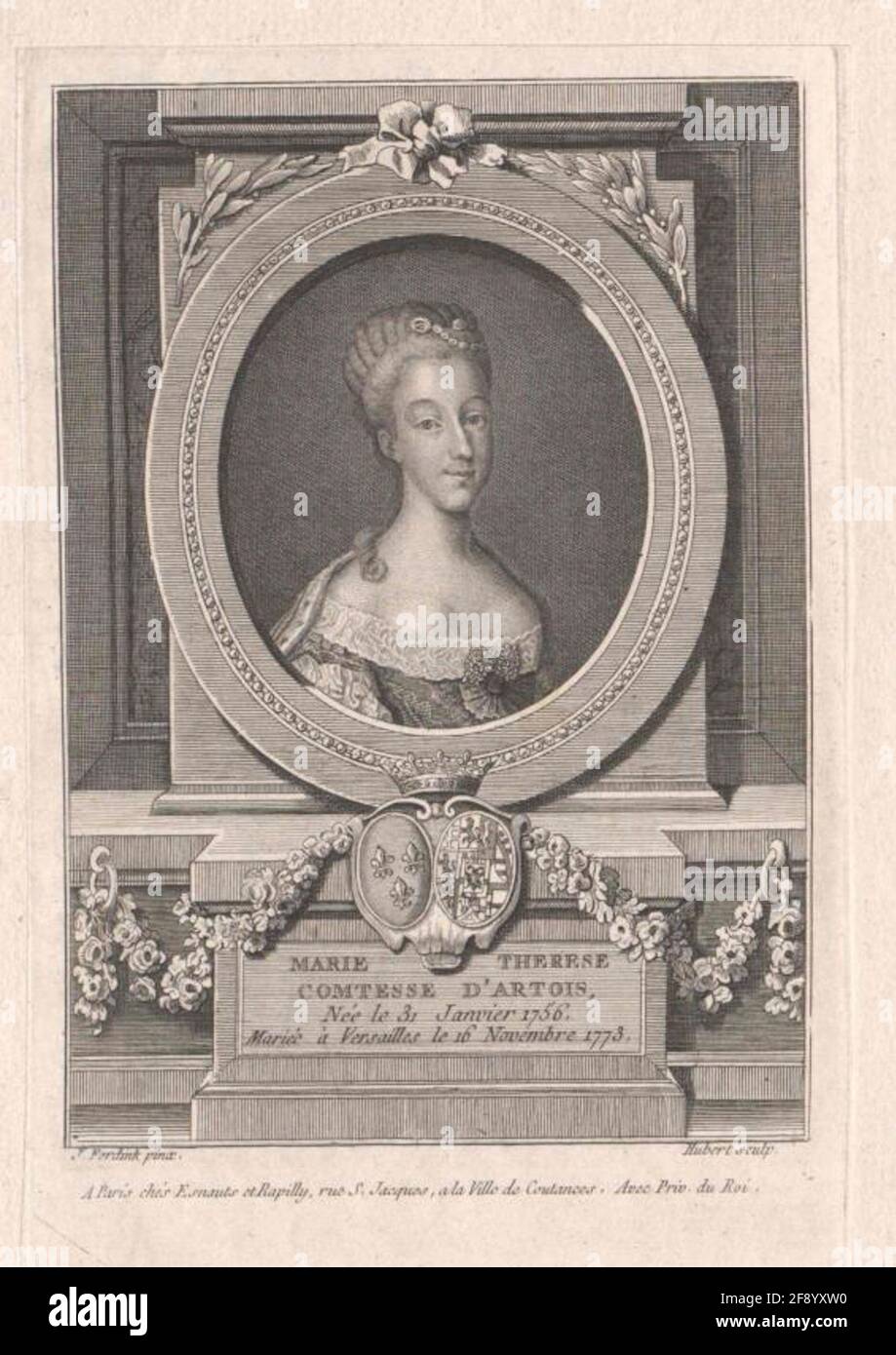 Marie Therese, Princess of Savoyen Countess of Artois Stock Photo - Alamy