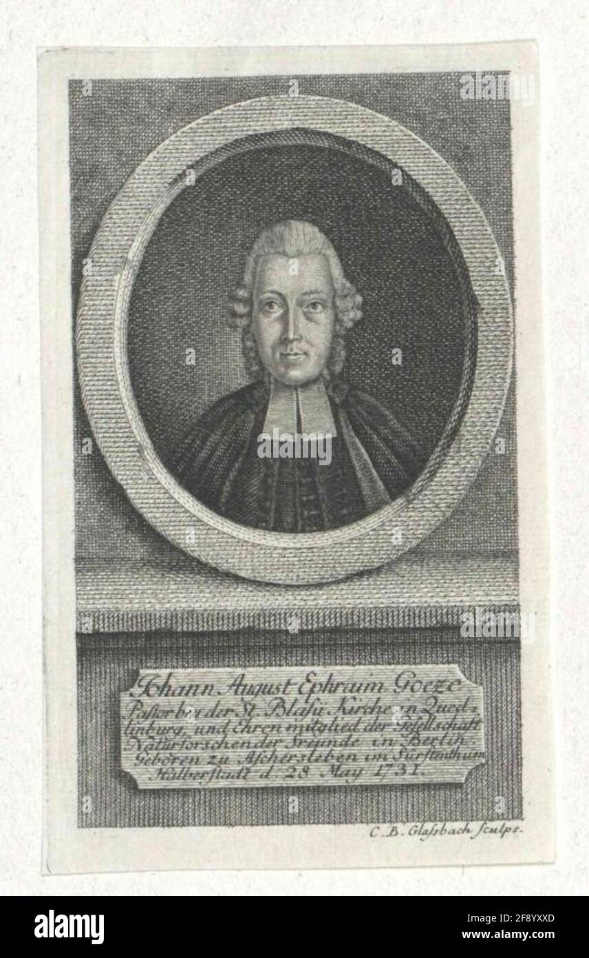 Goeze, Johann August Ephraim Stock Photo - Alamy