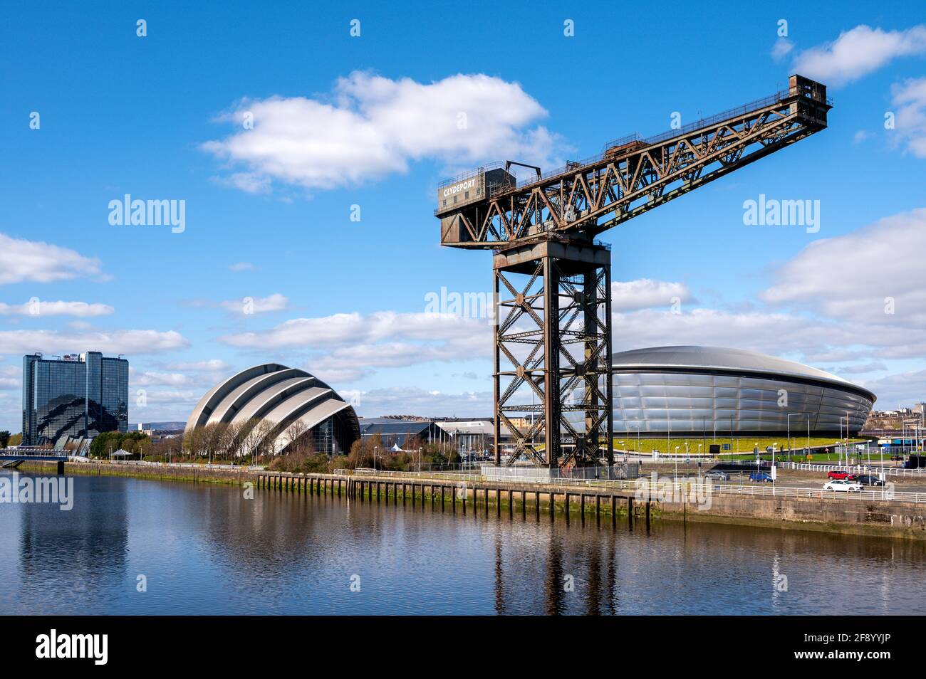 SEC, SSE Hydro & Clydeport Crane,Glasgow, Scotland, UK Stock Photo - Alamy