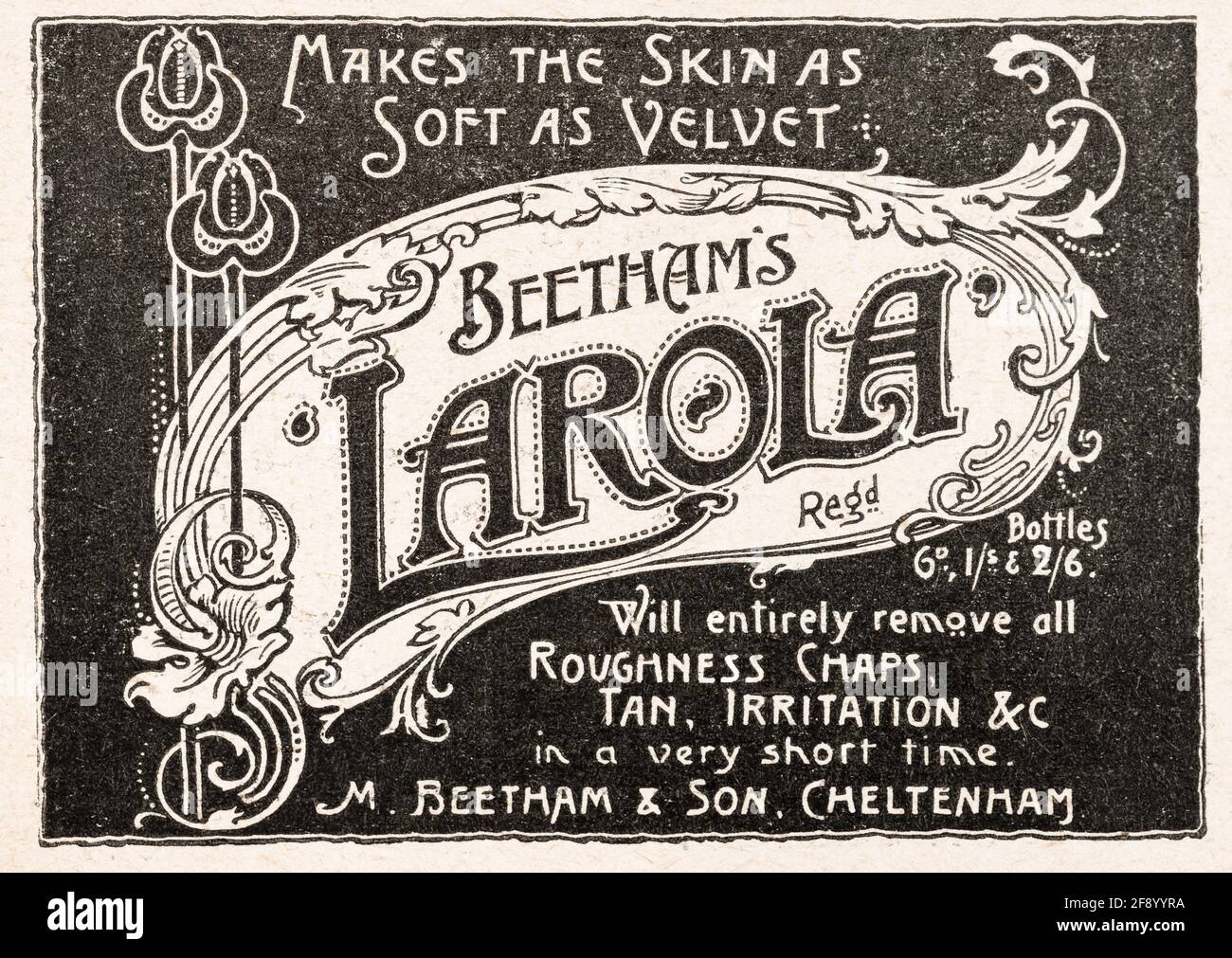 Old vintage Victorian skin care and beauty product advert from 1902 ...